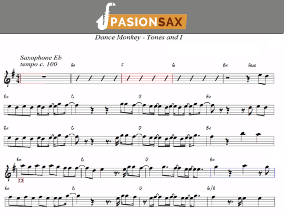 Dance Monkey - Pasión Sax